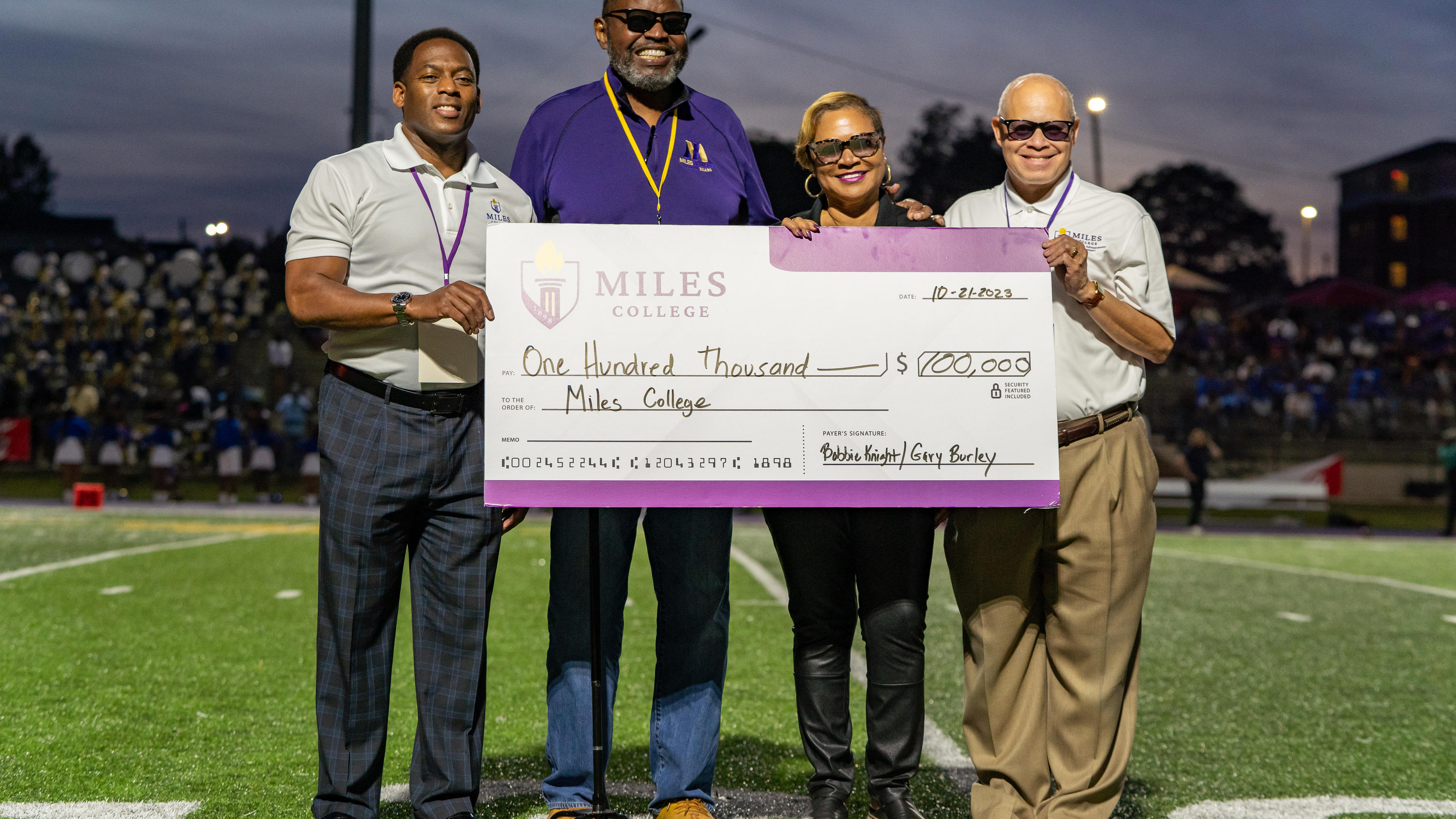 Miles College President Bobbie Knight, Gifts $100,000 to Comprehensive ...